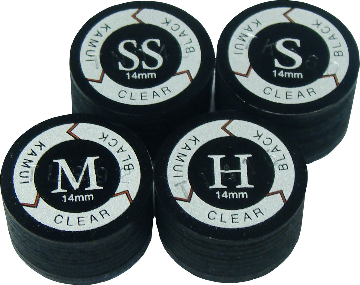 Kamui Tips Clear Black - Laminated Pool Cue Tip